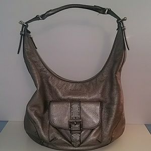 Calvin Klein | Bags | Calvin Klein Gunmetal Purse Large Leather Hobo ...